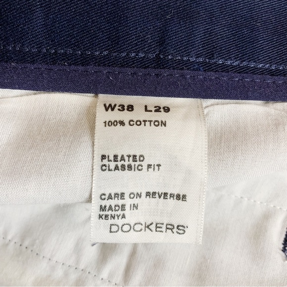 Dockers | Pants | Navy Dockers Pleated Classic Fit Pants | Poshmark